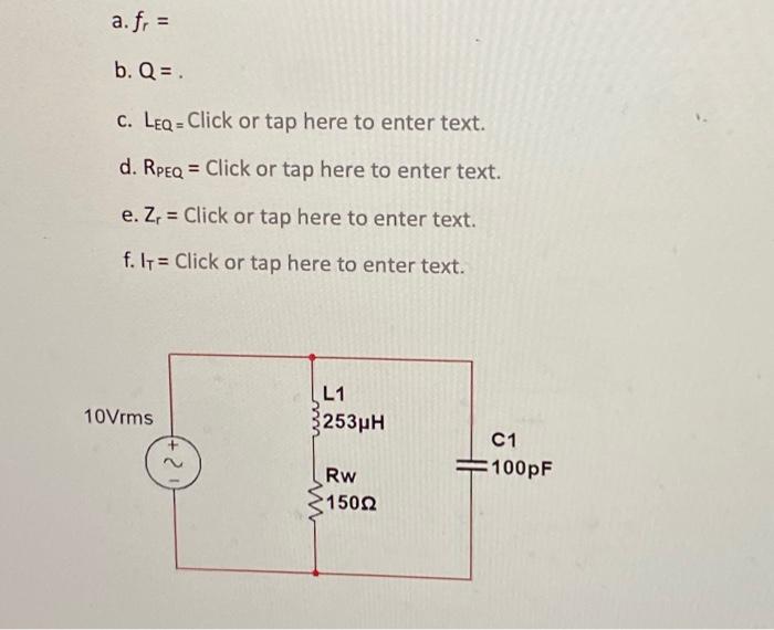 Solved Q=. LEQ= Click or tap here to enter text. 1. RPEQ= | Chegg.com