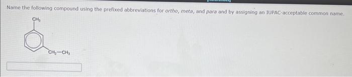 Solved Name the following compound using the prefixed | Chegg.com