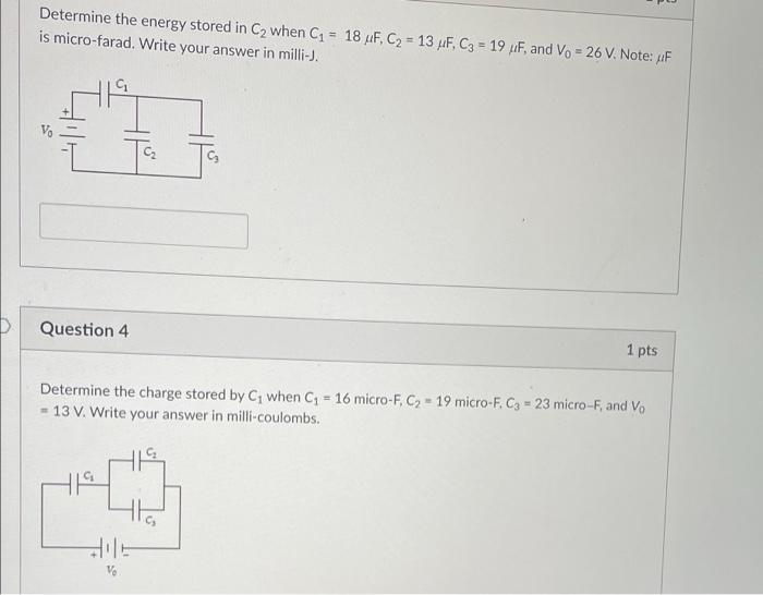 Solved Determine the energy stored in C2 when C1 = 18 uF, C2 | Chegg.com
