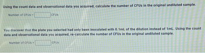 Solved Using the count data and observational data you | Chegg.com