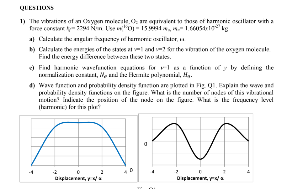 Solved QUESTIONSThe vibrations of an ﻿Oxygen molecule, O2 | Chegg.com