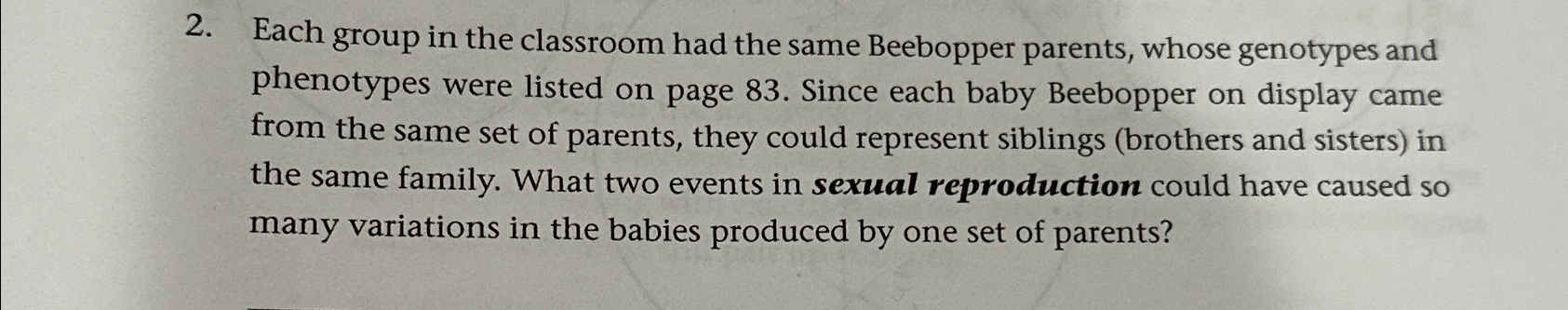 Solved Each group in the classroom had the same Beebopper | Chegg.com