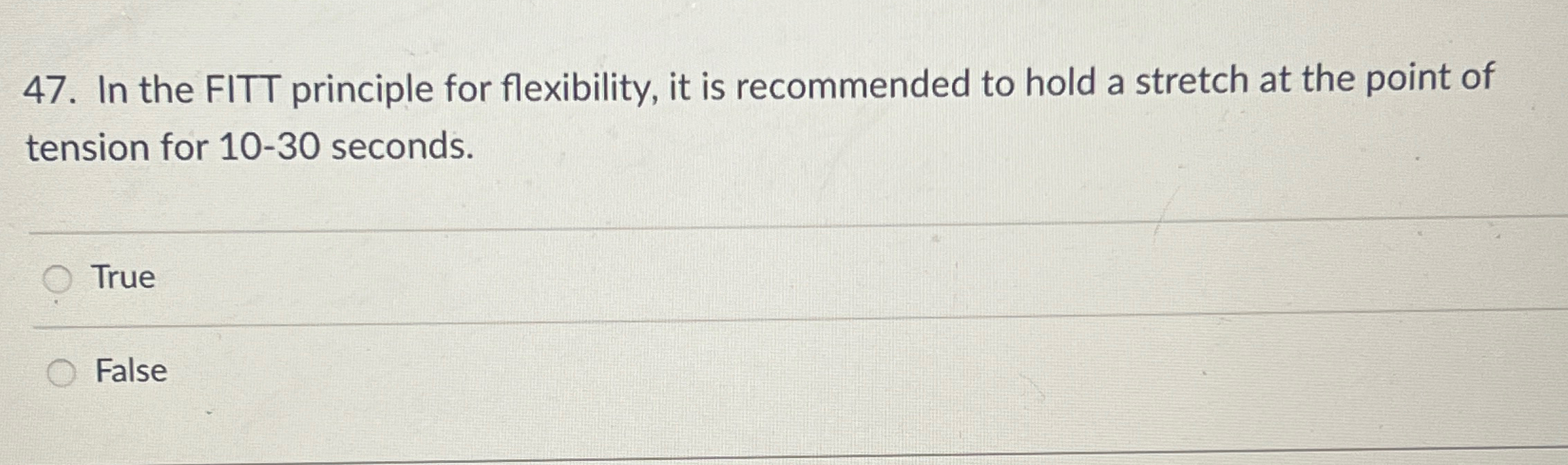 Solved In The Fitt Principle For Flexibility It Is