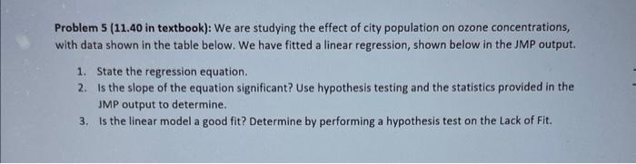 Solved Problem 5 ( 11.40 in textbook): We are studying the | Chegg.com