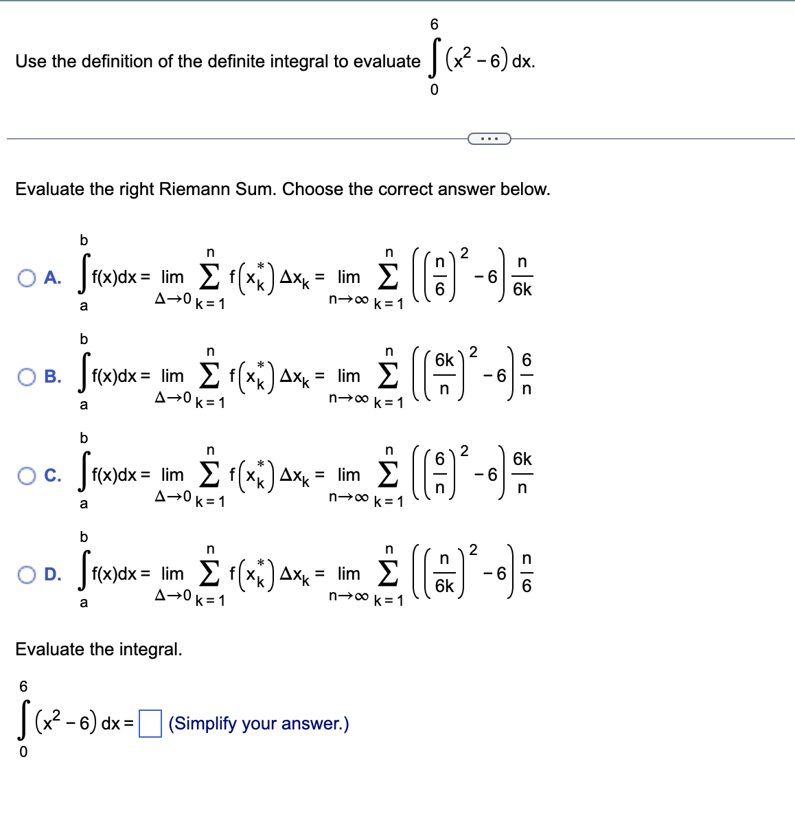 Solved Use the definition of the definite integral to | Chegg.com