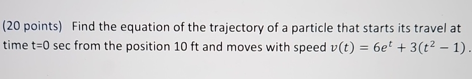 Solved Find the equation of the trajectory of a particle | Chegg.com