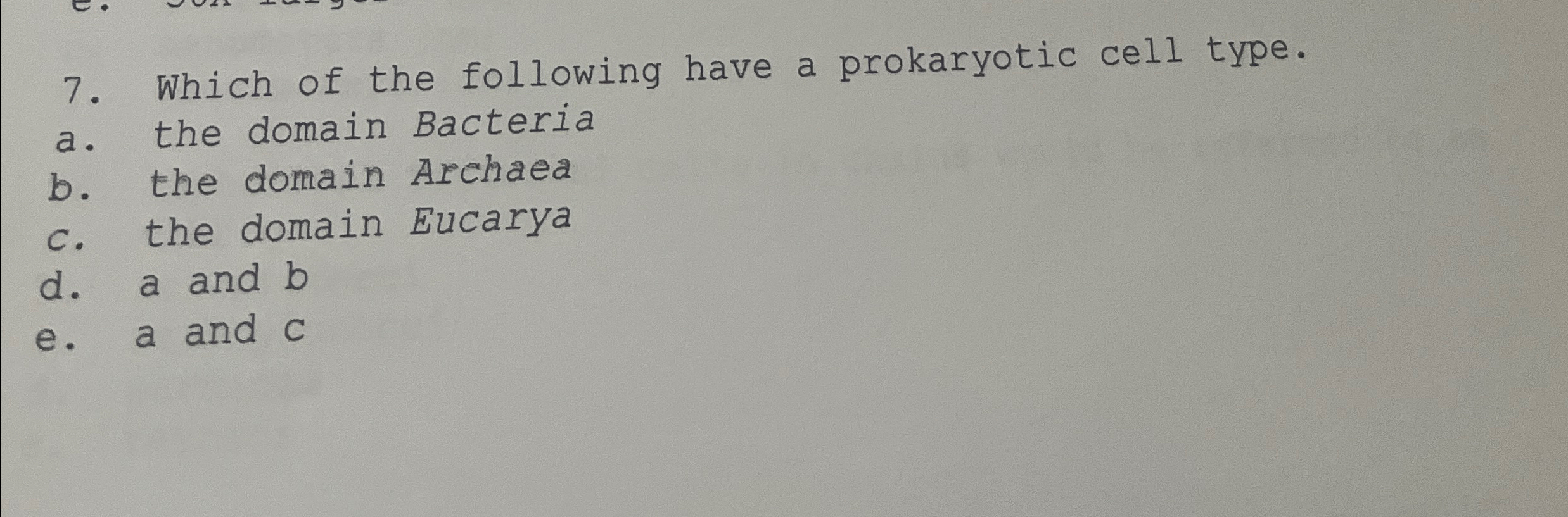 Solved Which of the following have a prokaryotic cell | Chegg.com
