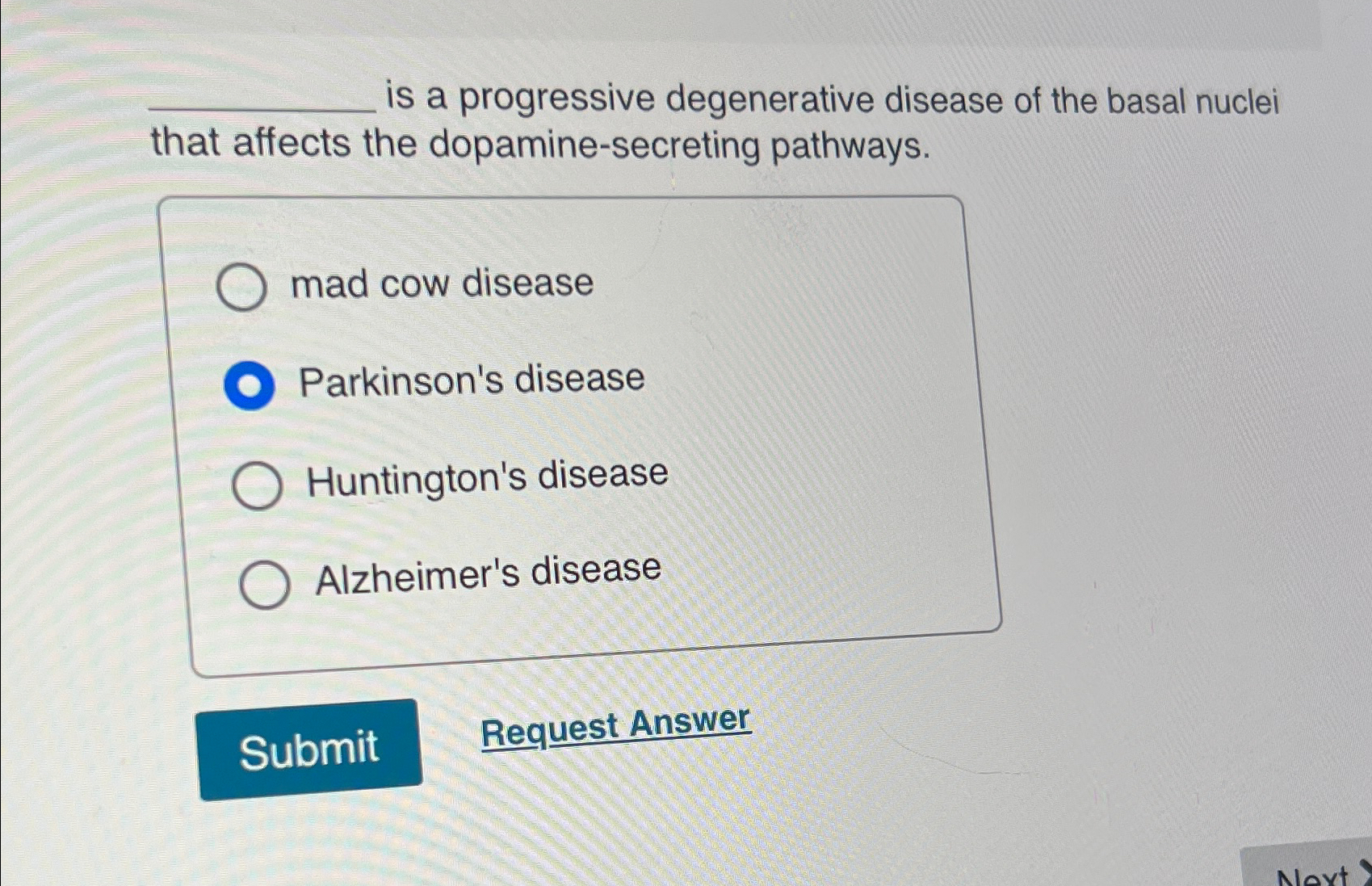 Solved q, ﻿is a progressive degenerative disease of the | Chegg.com