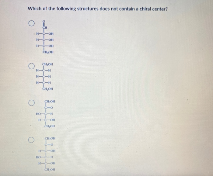 Solved Which of the following structures does not contain a | Chegg.com