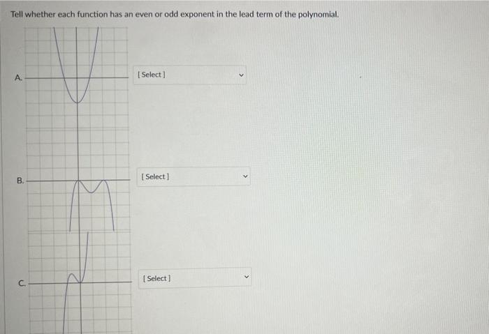Solved Tell whether each function has an even or odd | Chegg.com