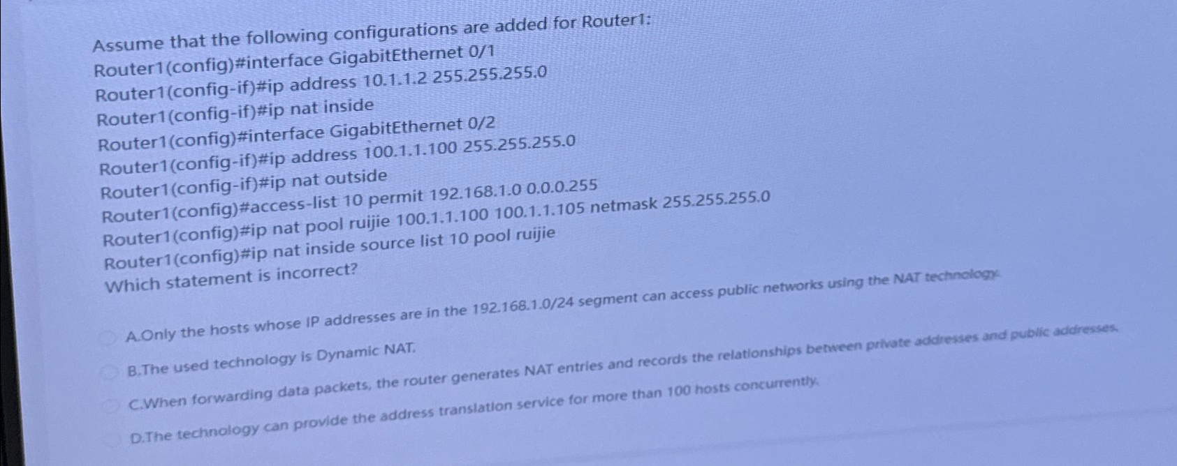 Solved Assume that the following configurations are added | Chegg.com