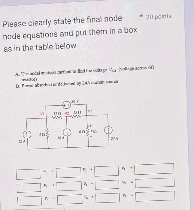 Solved Please clearly state the final node * 20 points node | Chegg.com