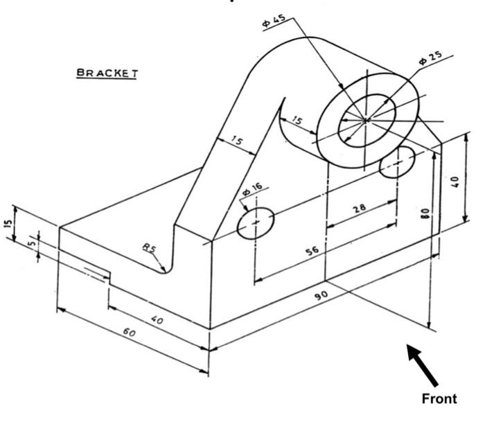 Solved For each of the shown objects, use "CAD template" | Chegg.com