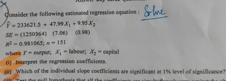 Solved Consider the following estimated regression equation | Chegg.com