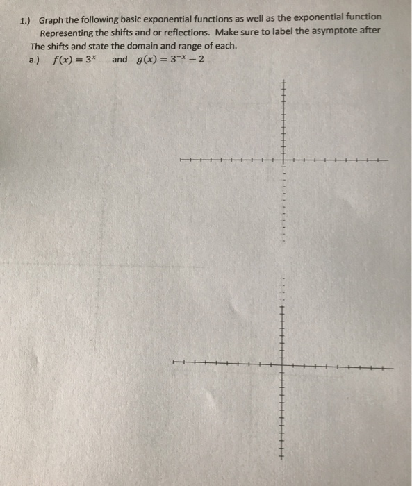 Solved 1.) Graph the following basic exponential functions | Chegg.com