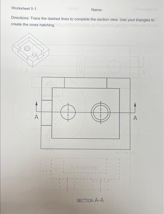 Solved Directions: Trace the dashed lines to complete the | Chegg.com
