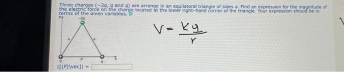 Solved V=rKq | Chegg.com