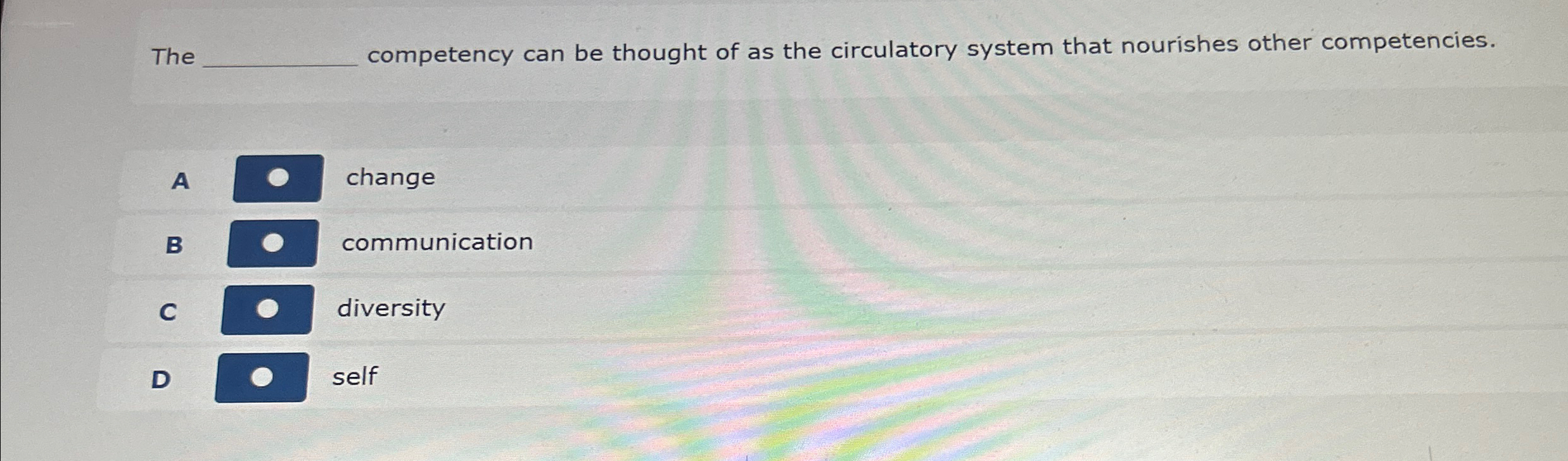 Solved The ﻿competency can be thought of as the | Chegg.com