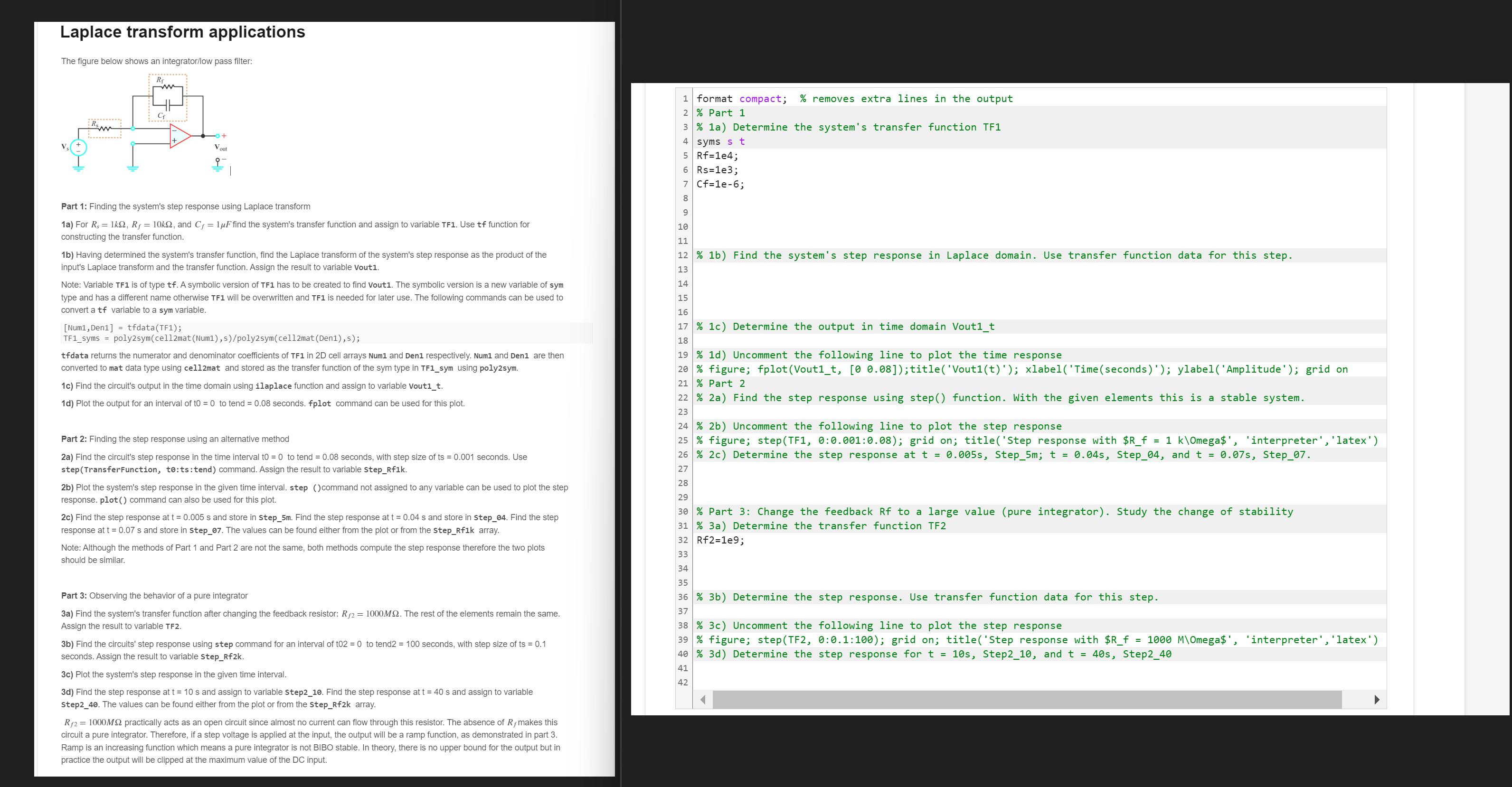 Solved Please show code for parts 1,2 ﻿and 3. ﻿Code required | Chegg.com