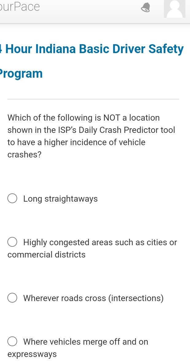 Hour Indiana Basic Driver Safety Program Which of the | Chegg.com