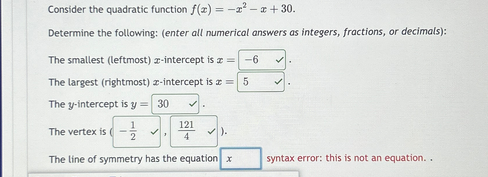Solved Consider the quadratic function | Chegg.com