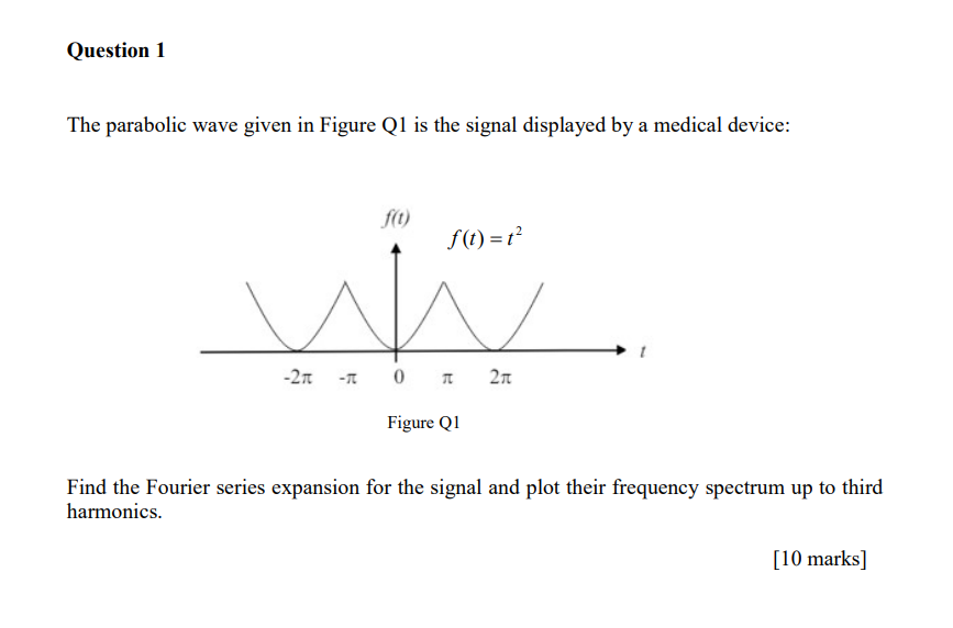 Solved Differential Equations Course Question 1The parabolic | Chegg.com