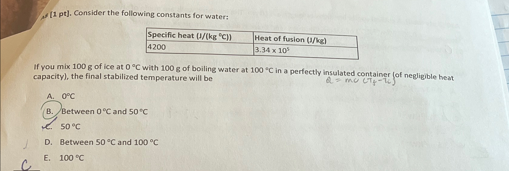 Solved A 1pt. ﻿Consider the following constants for | Chegg.com