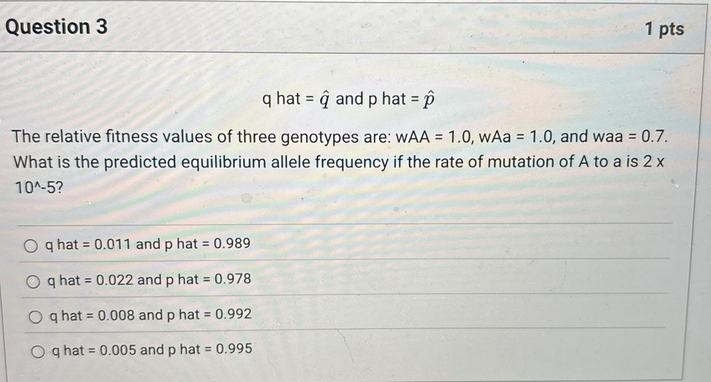 Solved Question 31 ﻿ptsq hat =hat(q) ﻿and p hat =hat(p)The | Chegg.com