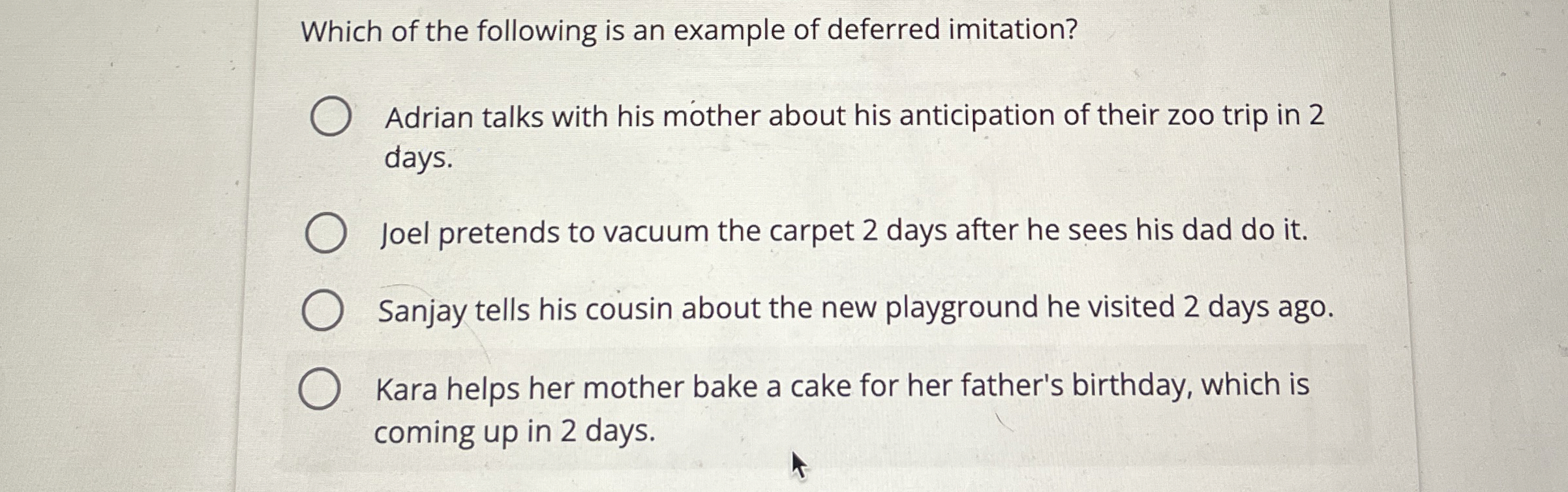 Solved Which of the following is an example of deferred | Chegg.com