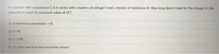 Solved A capacitor with capacitance Cis in series with a | Chegg.com