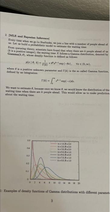 Solved 2. [MLE and Bayesian Inference] Every time when we go | Chegg.com