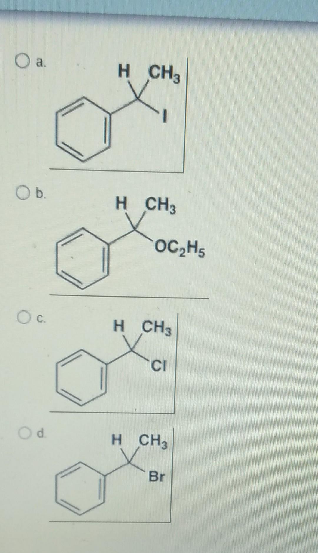 Solved what would be the most reactive compound in an SN1 | Chegg.com