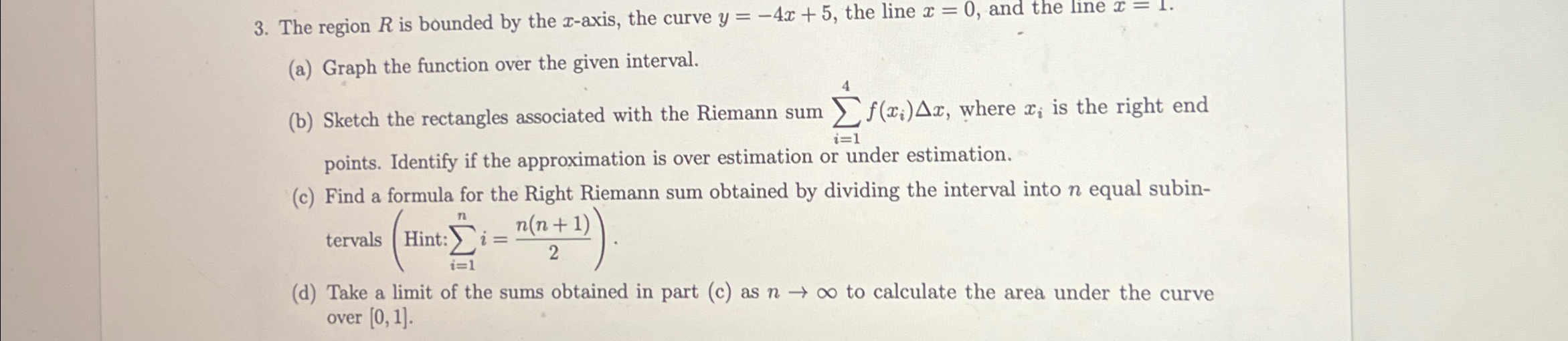 Solved The region R ﻿is bounded by the x-axis, the curve | Chegg.com