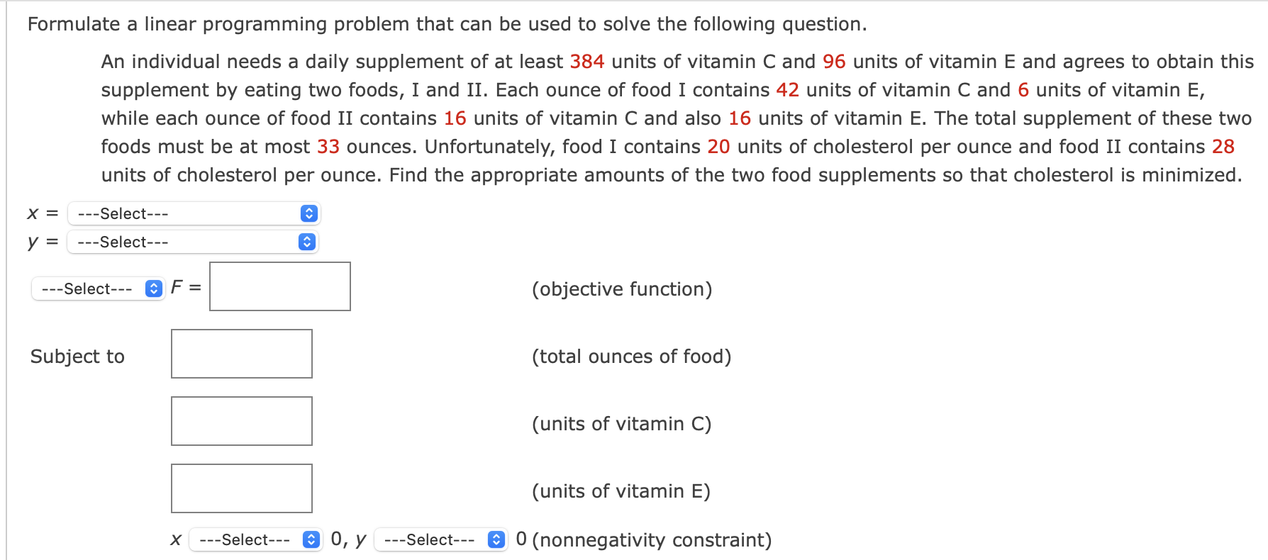 Formulate a linear programming problem that can be | Chegg.com