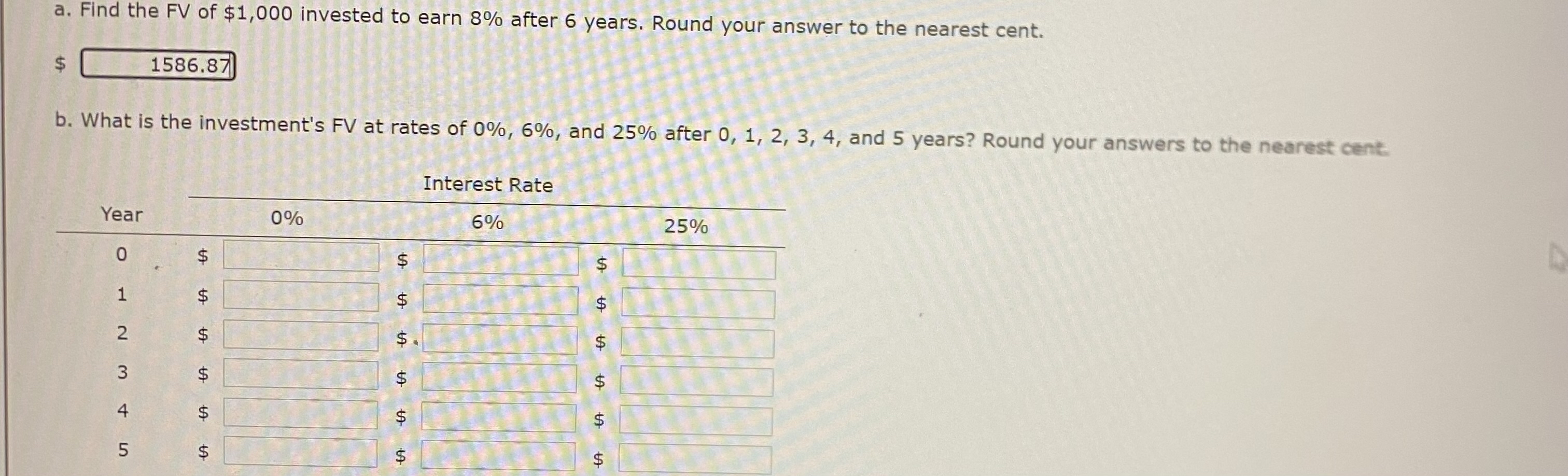 Solved Solve B and create grapha. ﻿Find the FV of $1,000 | Chegg.com