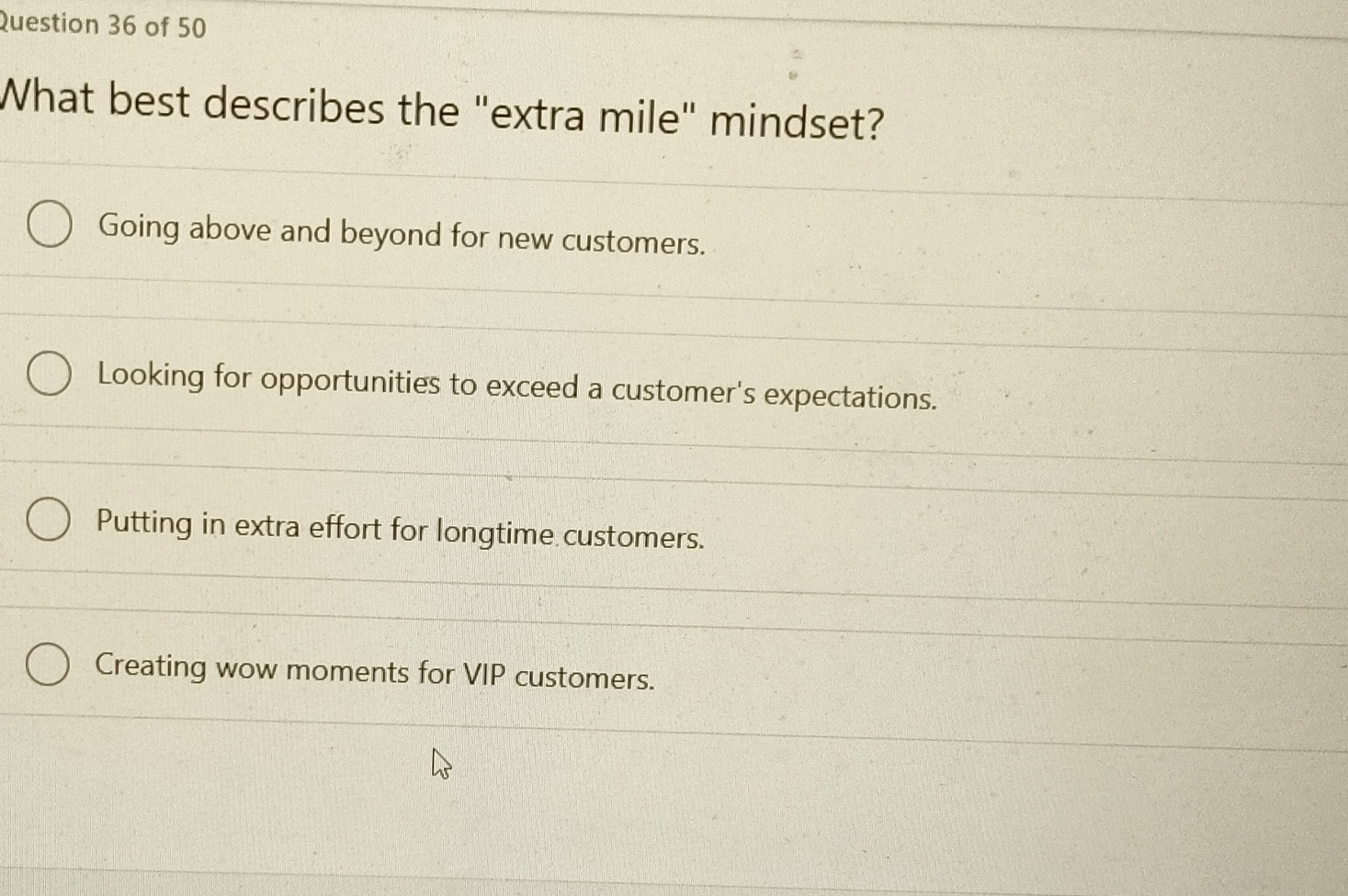 Solved Ruestion 36 ﻿of 50What best describes the "extra | Chegg.com