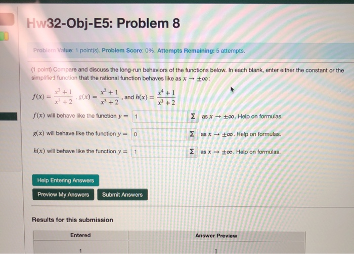 Solved Hw32-Obj-E5: Problem 8 Problem Value: 1 point(s). | Chegg.com