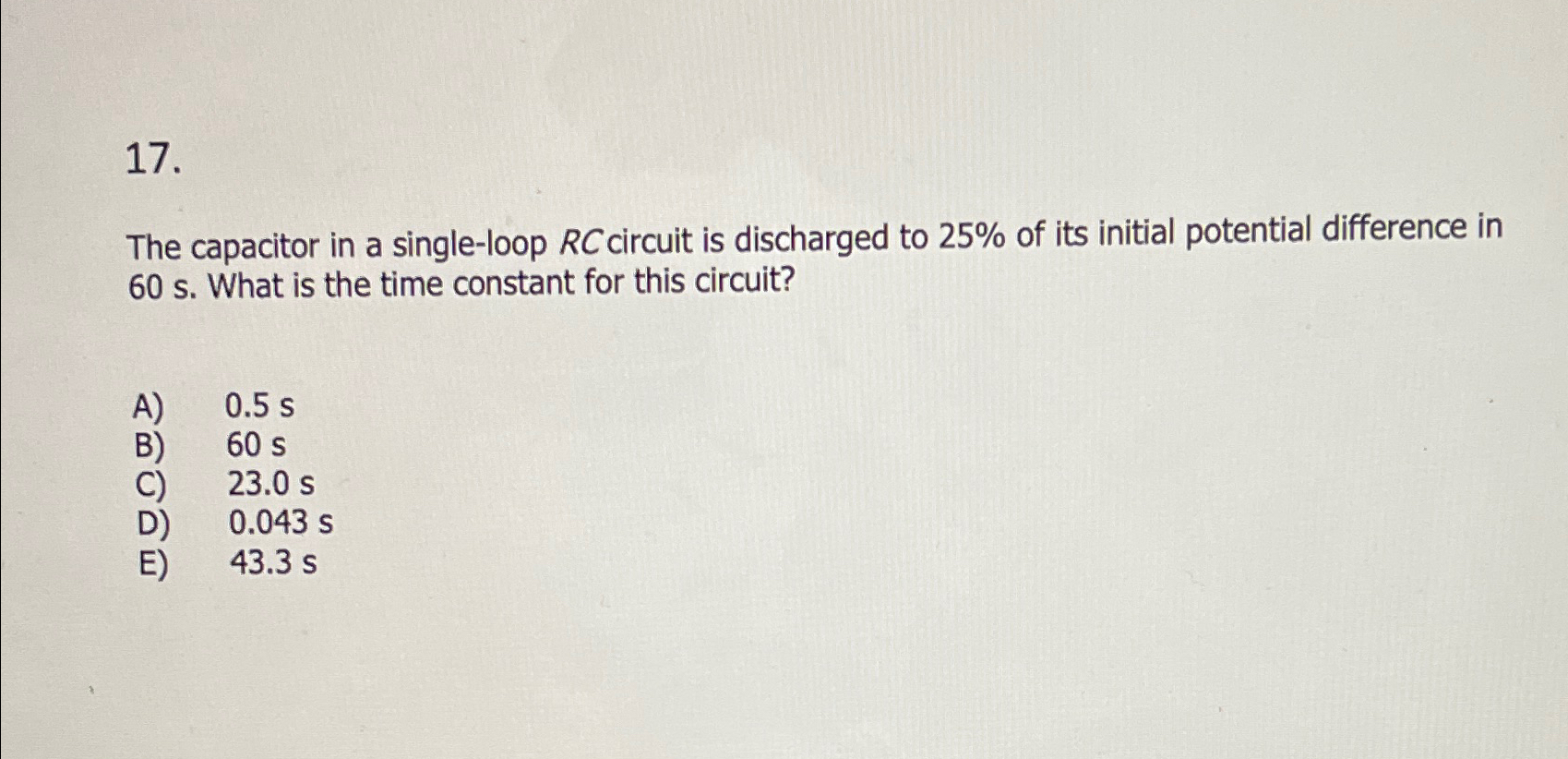 Solved The capacitor in a single-loop RC ﻿circuit is | Chegg.com