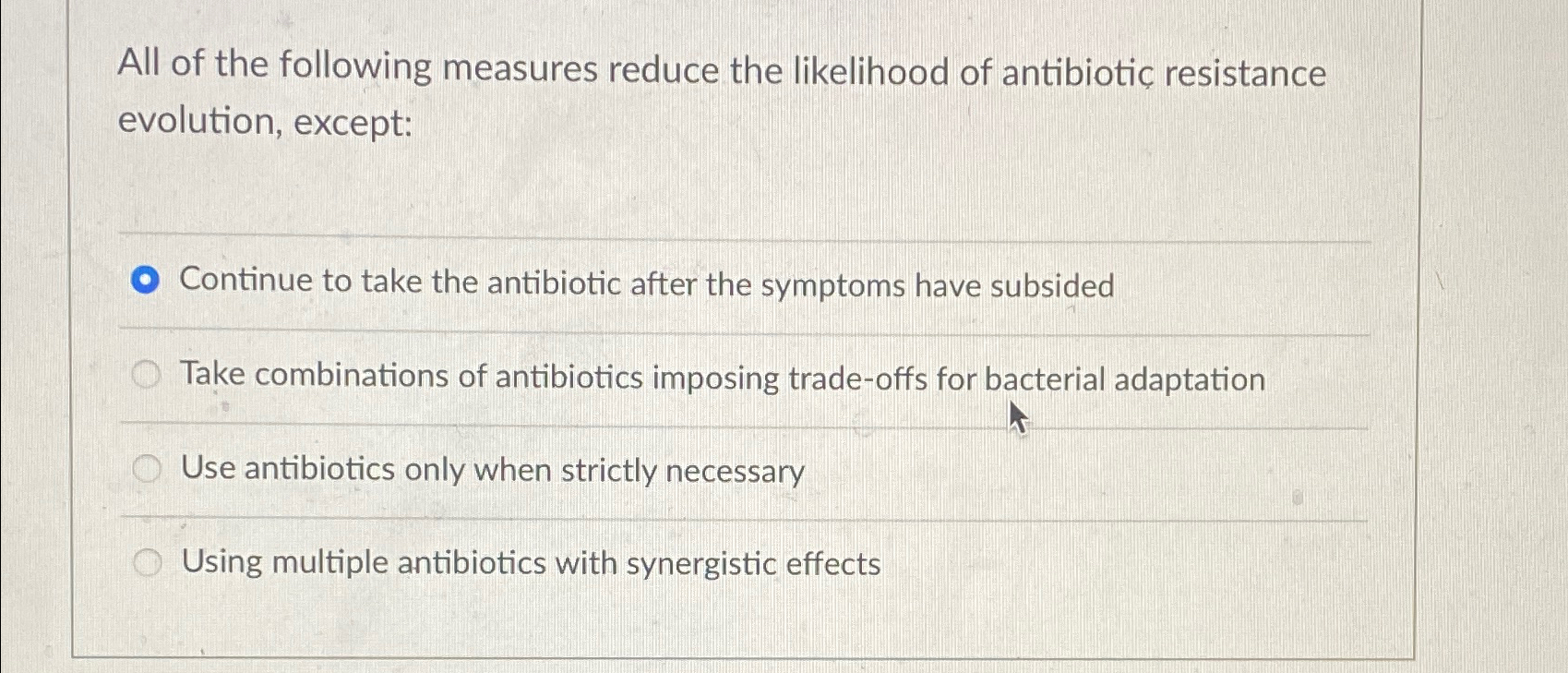 Solved All of the following measures reduce the likelihood | Chegg.com