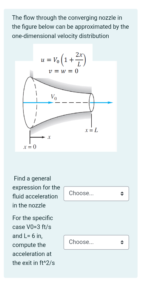 Solved The flow through the converging nozzle in the figure | Chegg.com