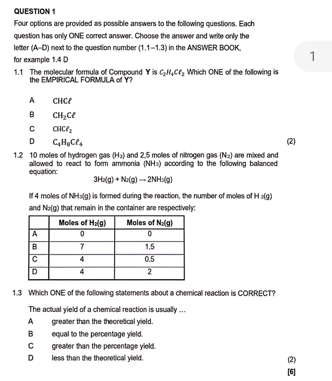 Solved QUESTION 1Four options are provided as possible | Chegg.com
