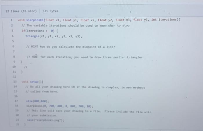 Solved Sierpiński Triangle The Sierpinski triangle is a | Chegg.com