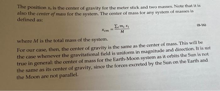 Solved Part D - Predicting the Center of Mass Draw a Free | Chegg.com