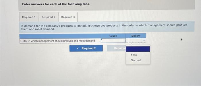 Solved Enter answers for each of the following tabs. | Chegg.com