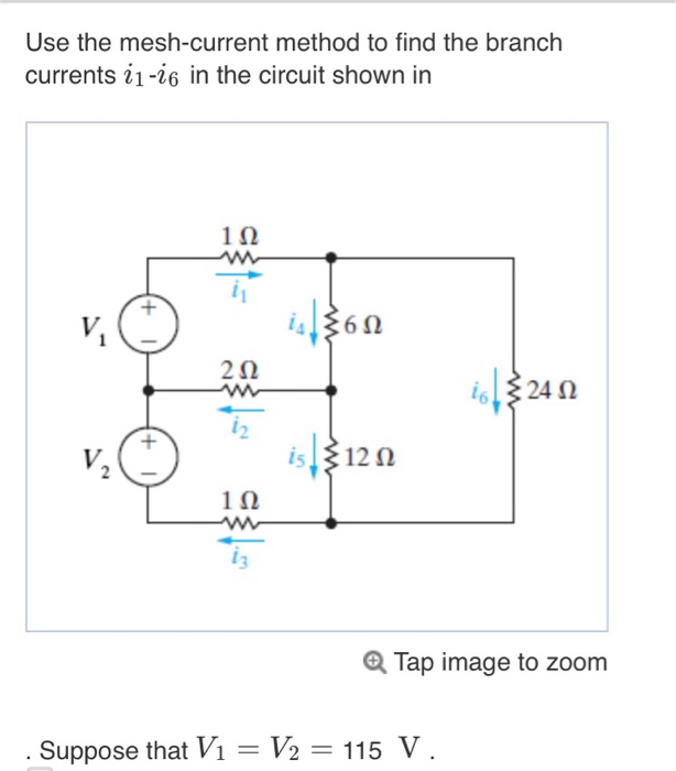Solved Use the mesh-current method to find the branch | Chegg.com