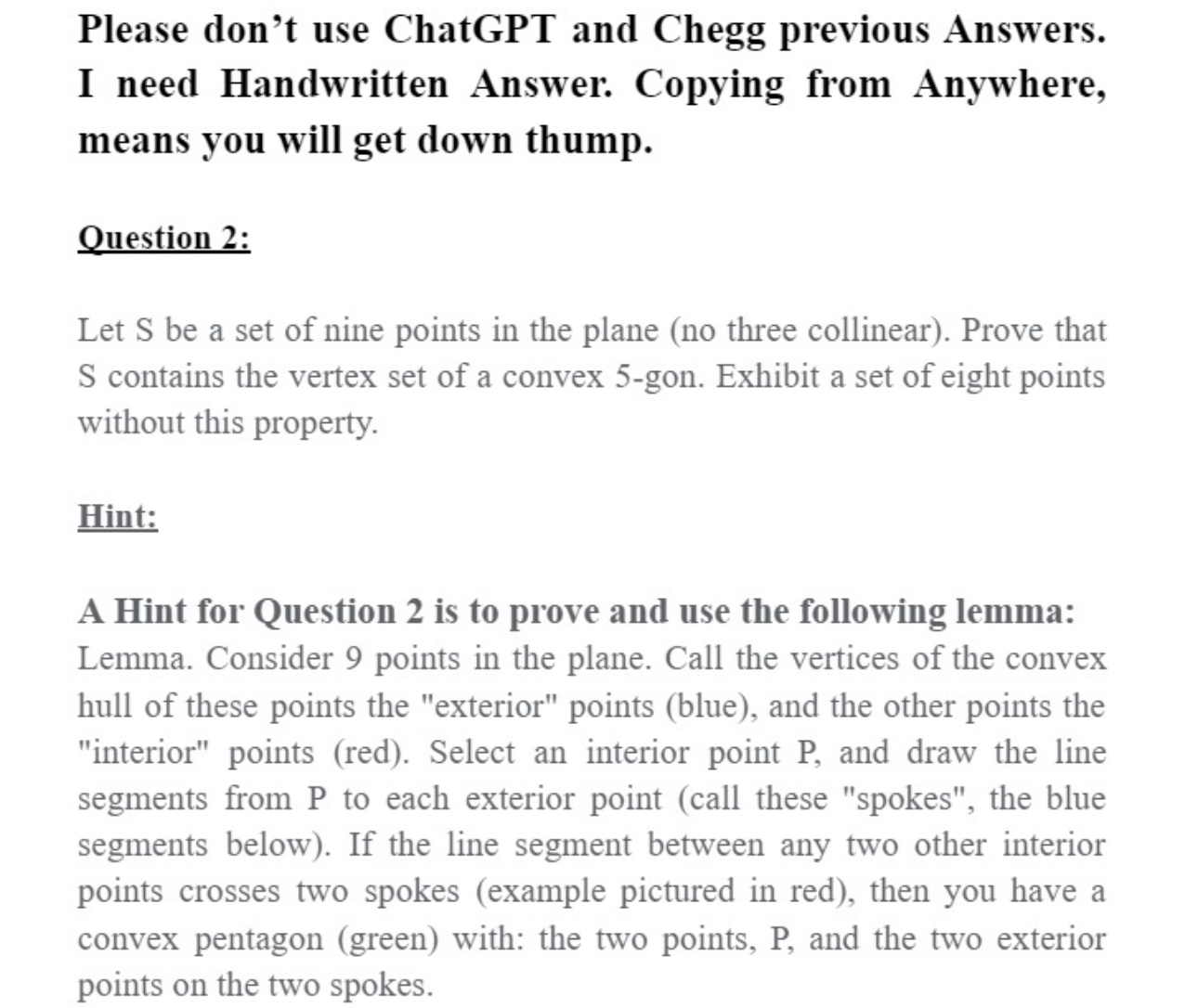 Please don't use ChatGPT and Chegg previous Answers. | Chegg.com