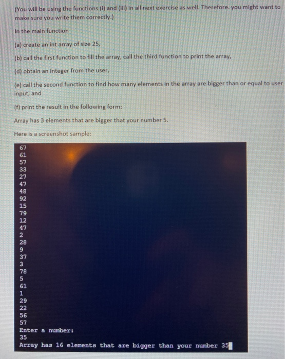 Solved 2. Array Exercise 1 (30 Points) Write a program (name | Chegg.com