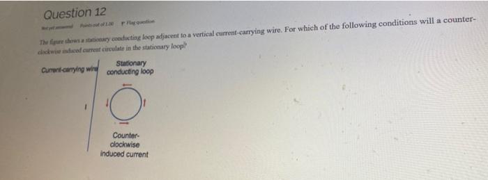 Solved Question 12 The figures stationary conducting loop | Chegg.com