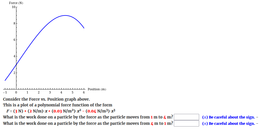 Solved in (m)Consider the Force vs. ﻿Position graph | Chegg.com