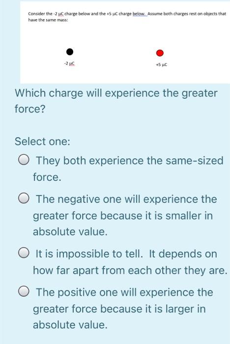 Solved Consider the -2C charge below and the +5 C charge | Chegg.com